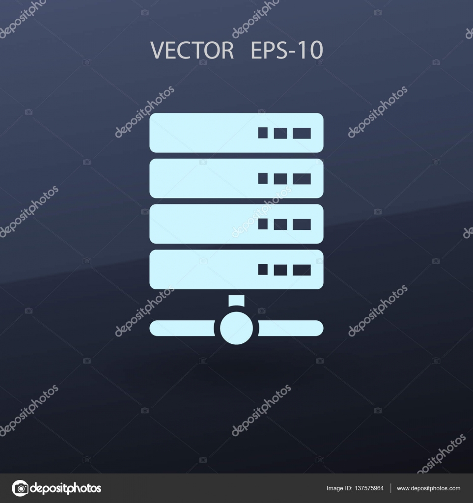 Server Icon Vector Flat