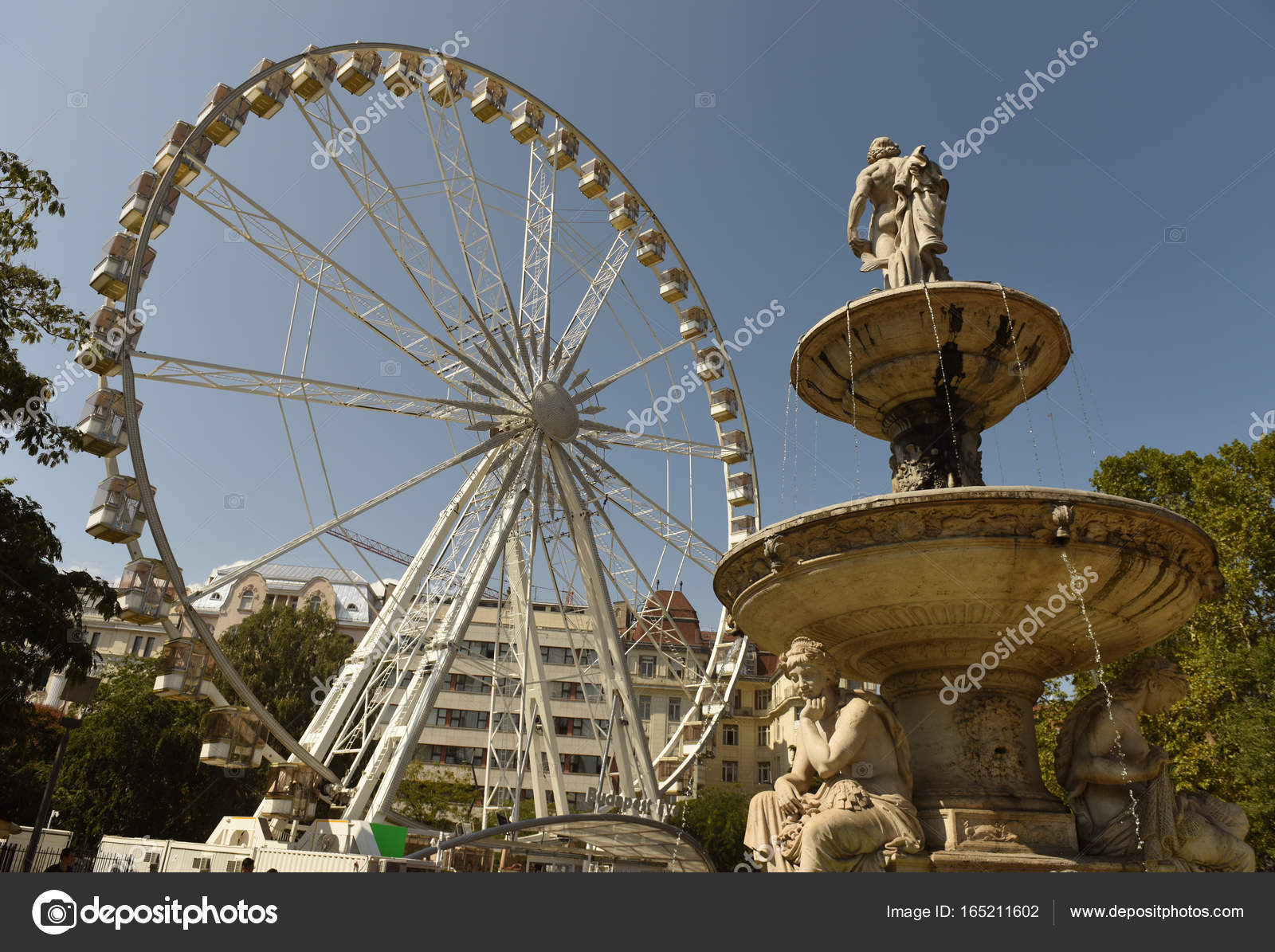 Budapest Eye ferris wheel in the center of Budapest. – Stock Editorial ...