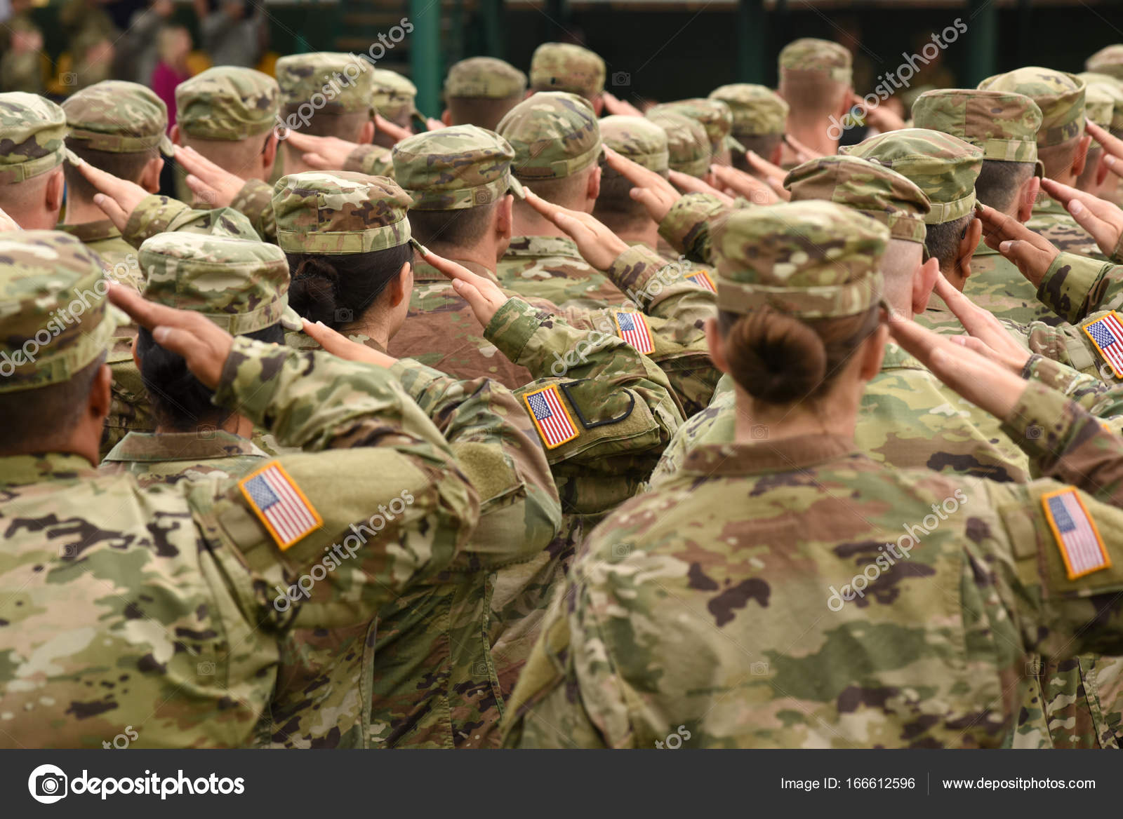 US soldiers giving salute Stock Photo by ©Bumble-Dee 166612596