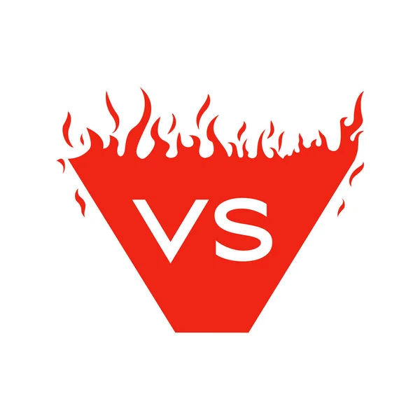 Versus with fire frames and vs letters. Flaming VS for duel and ...