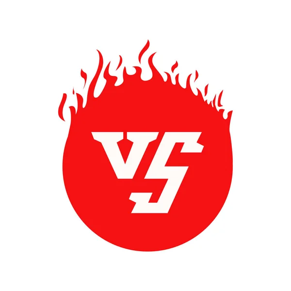 Versus with fire frames and vs letters. Flaming VS for duel and ...