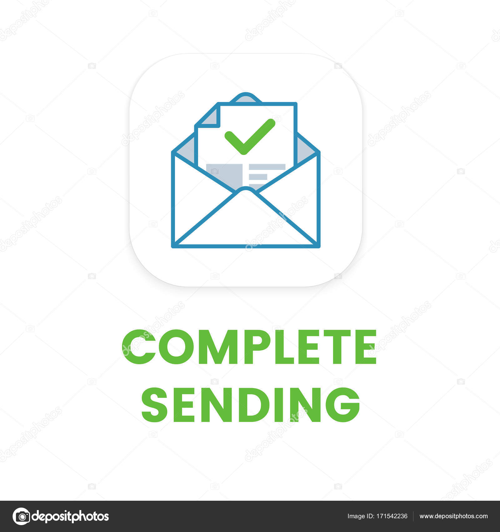 Send Email Icon Flat