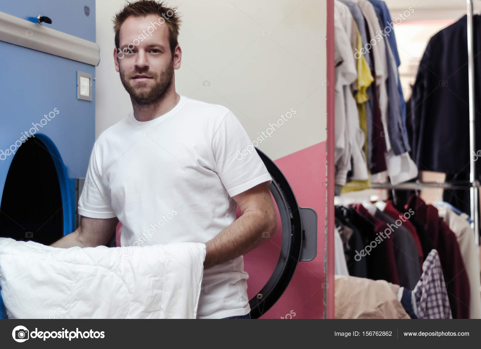 Man next to washing machine Stock Photo by ©focusandblur 156762862