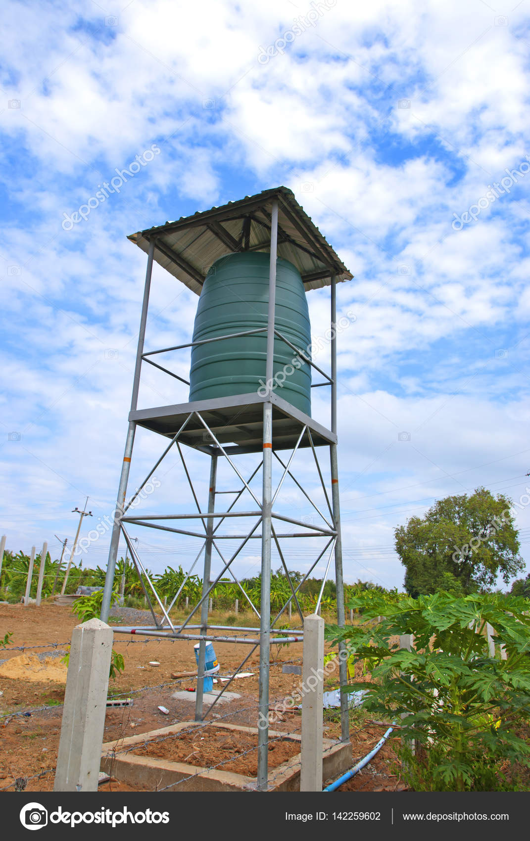 Water tank in farm thailand Stock Photo by ©somchai850.gmail.com 142259602