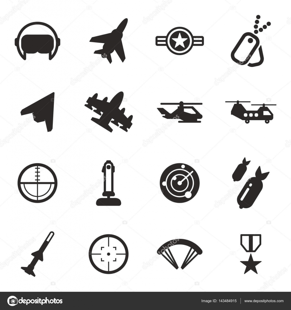 Air Force Icons Stock Vector Image by ©Bakai #143484915