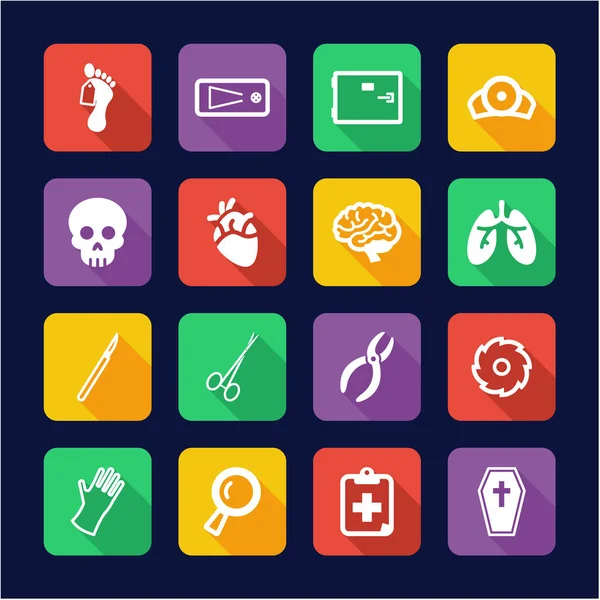 Morgue Icons Flat Design Circle Stock Vector Image by ©Bakai #145489807
