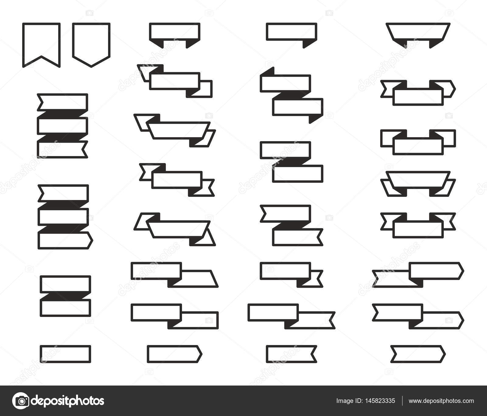 Ribon Or Banner Icons Stock Vector Image by ©Bakai #145823335