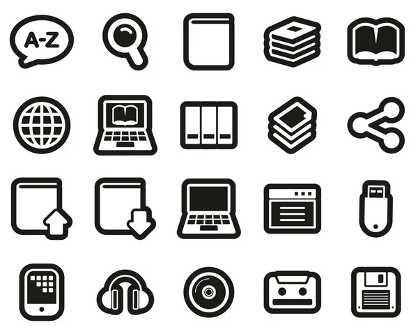 Dictionary or Glossary Icons Black & White Thin Line Set Big Stock ...