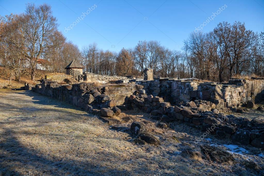Ruinas del monasterio medieval (convento). Isla Hovedoya, Oslo, Noruega ...