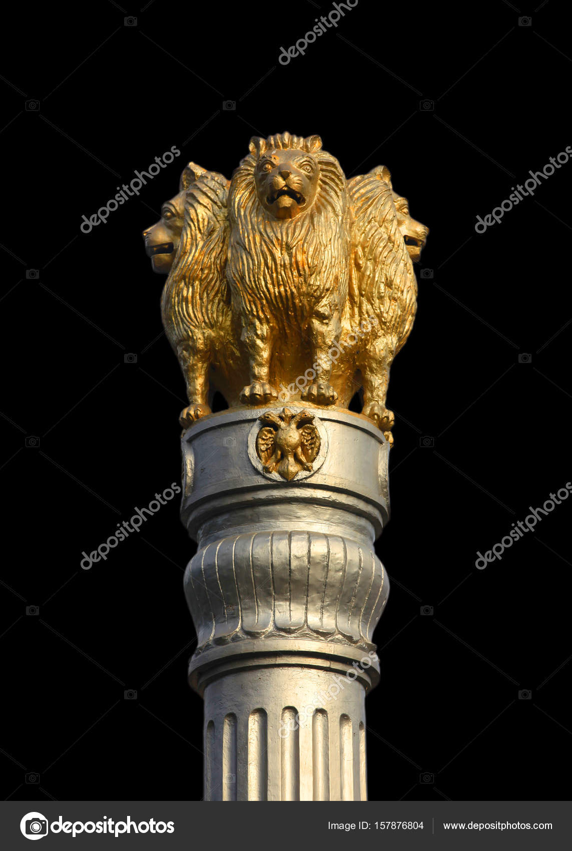 Emblem of India statue in Bangalore india — Stock Photo © snehitdesign ...