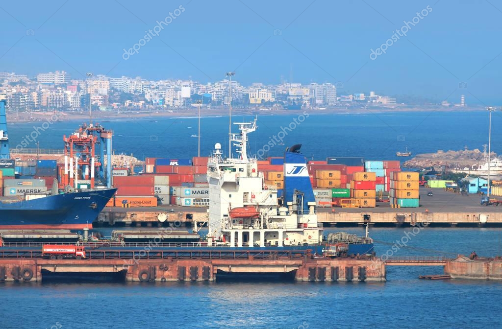 Visakhapatnam port,India — Stock Photo © snehitdesign #166319852