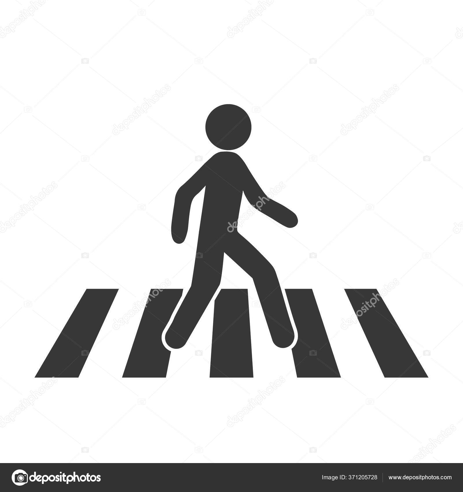 Crosswalk icon. Flat crosswalk vector icon illustration isolated on ...