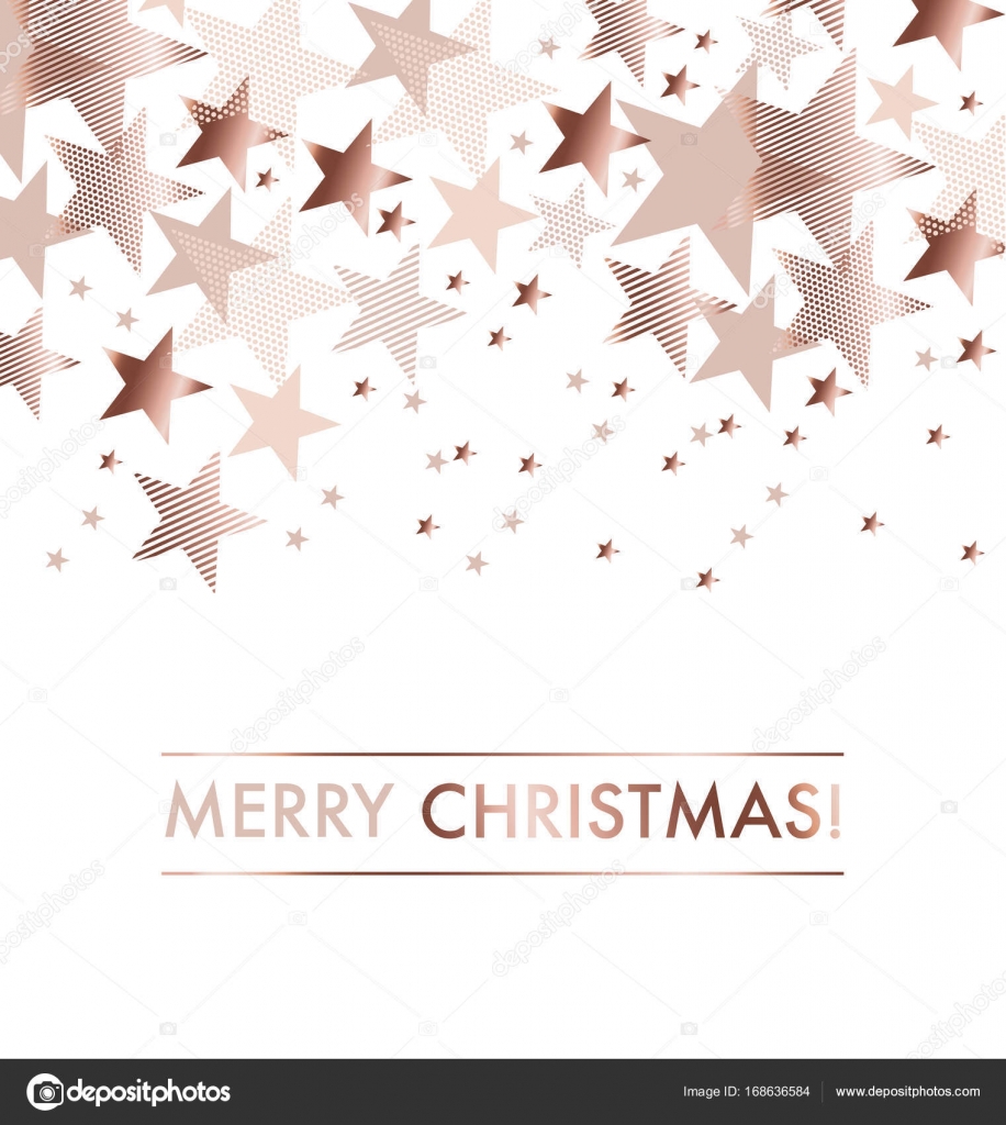 Rose gold color abstract geometry star vector illustration. tender ...