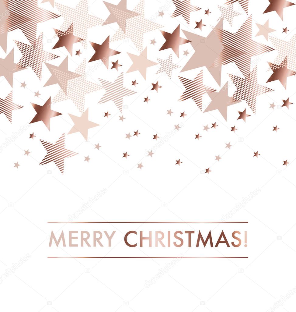 oro rosa color abstracto geometría estrella vector ilustración. tierno ...