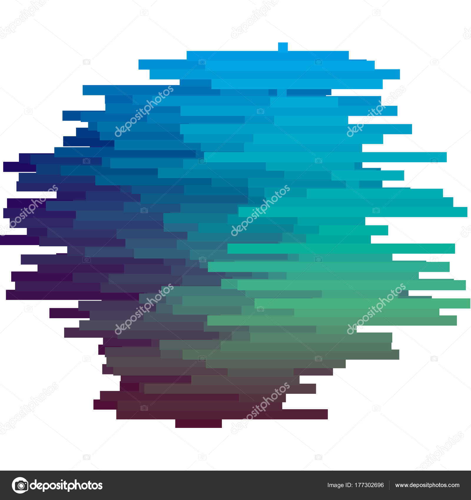 Blue color glitch texture vector illustration. Abstract stripe ...