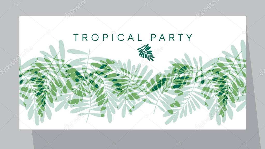 Ilustraci n de vector de patr n tropical verde para tarjeta, invitaci n, p ster, encabezado ...