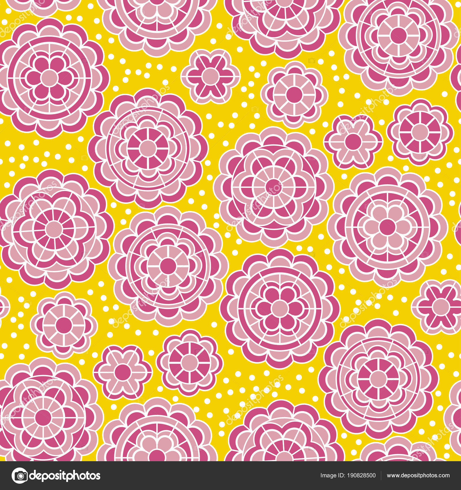 Cute geometric round folk flower. Stock Vector Image by ©Galyna #190828500