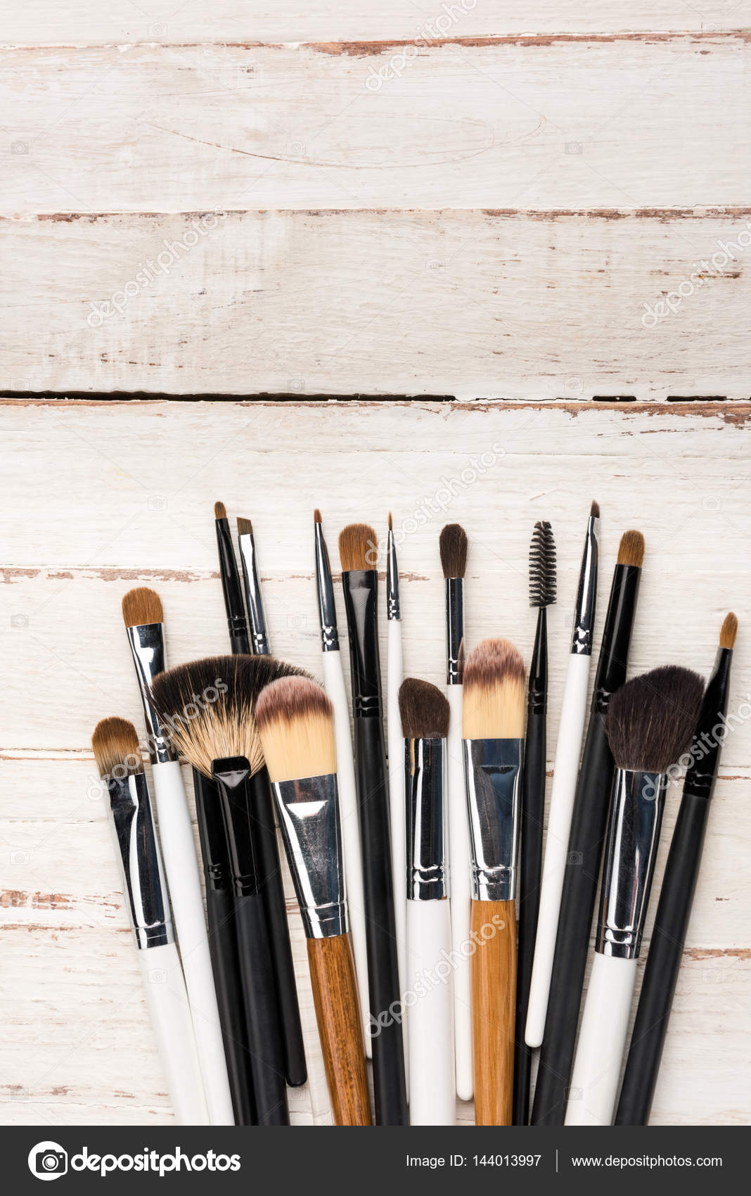 Various makeup brushes — Stock Photo © SergIllin #144013997
