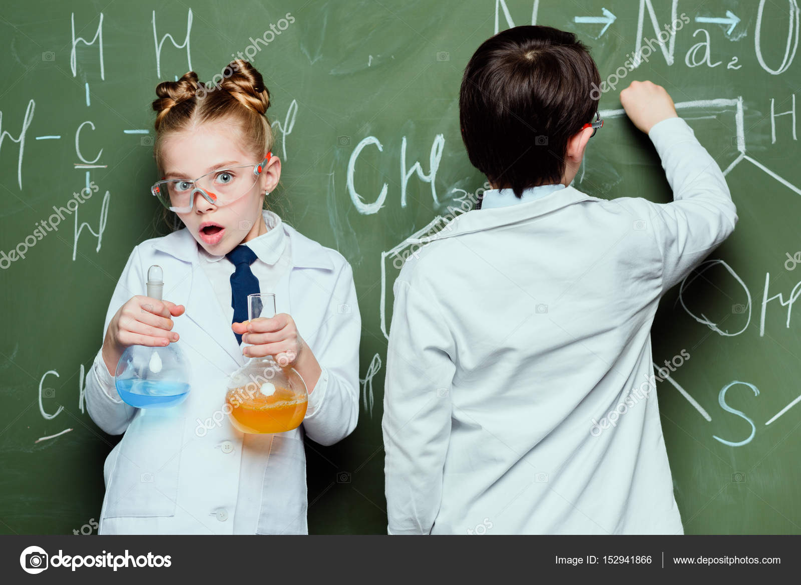 Little scientists in lab — Stock Photo © VikaOvcharenko #152941866