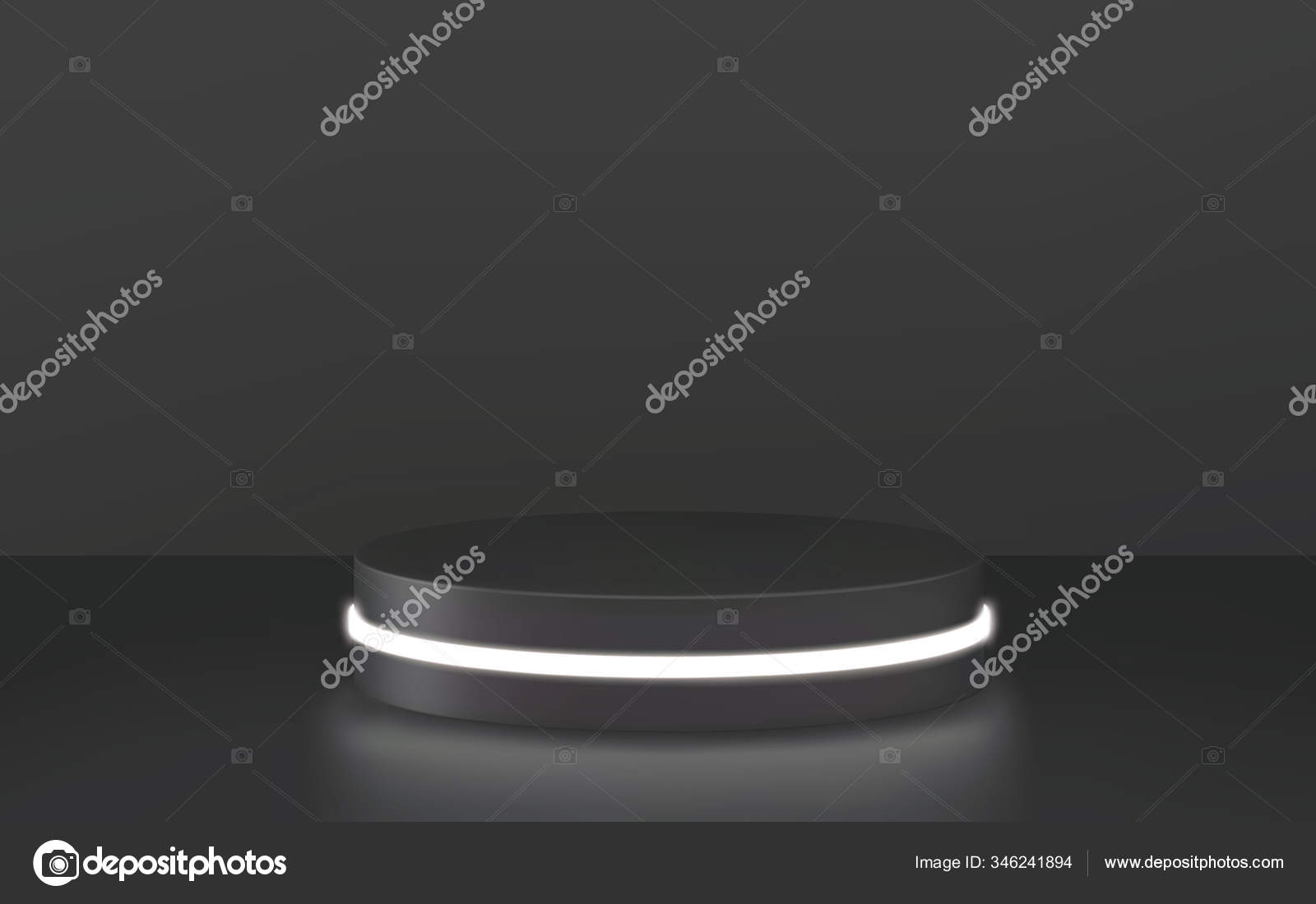 Podio Redondo Pedestal Plataforma Iluminado Por Proyectores Led ...