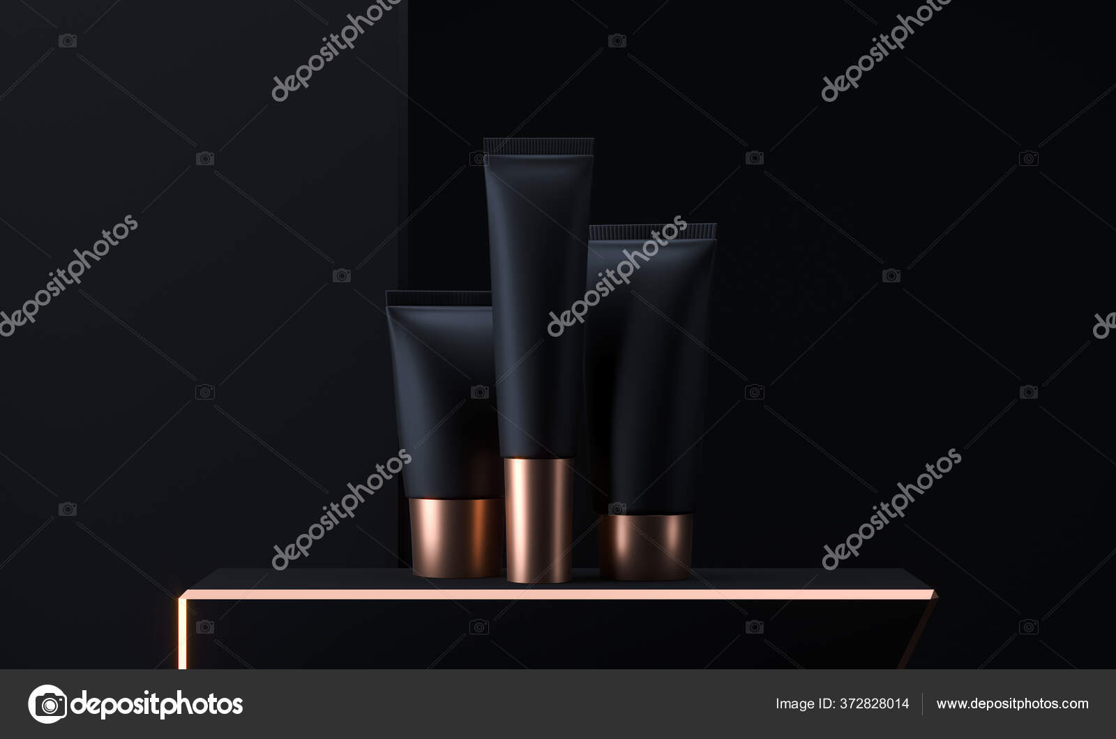 Cosmetic tubes mock up set. Cosmetic packaging tube. Make up blank face ...