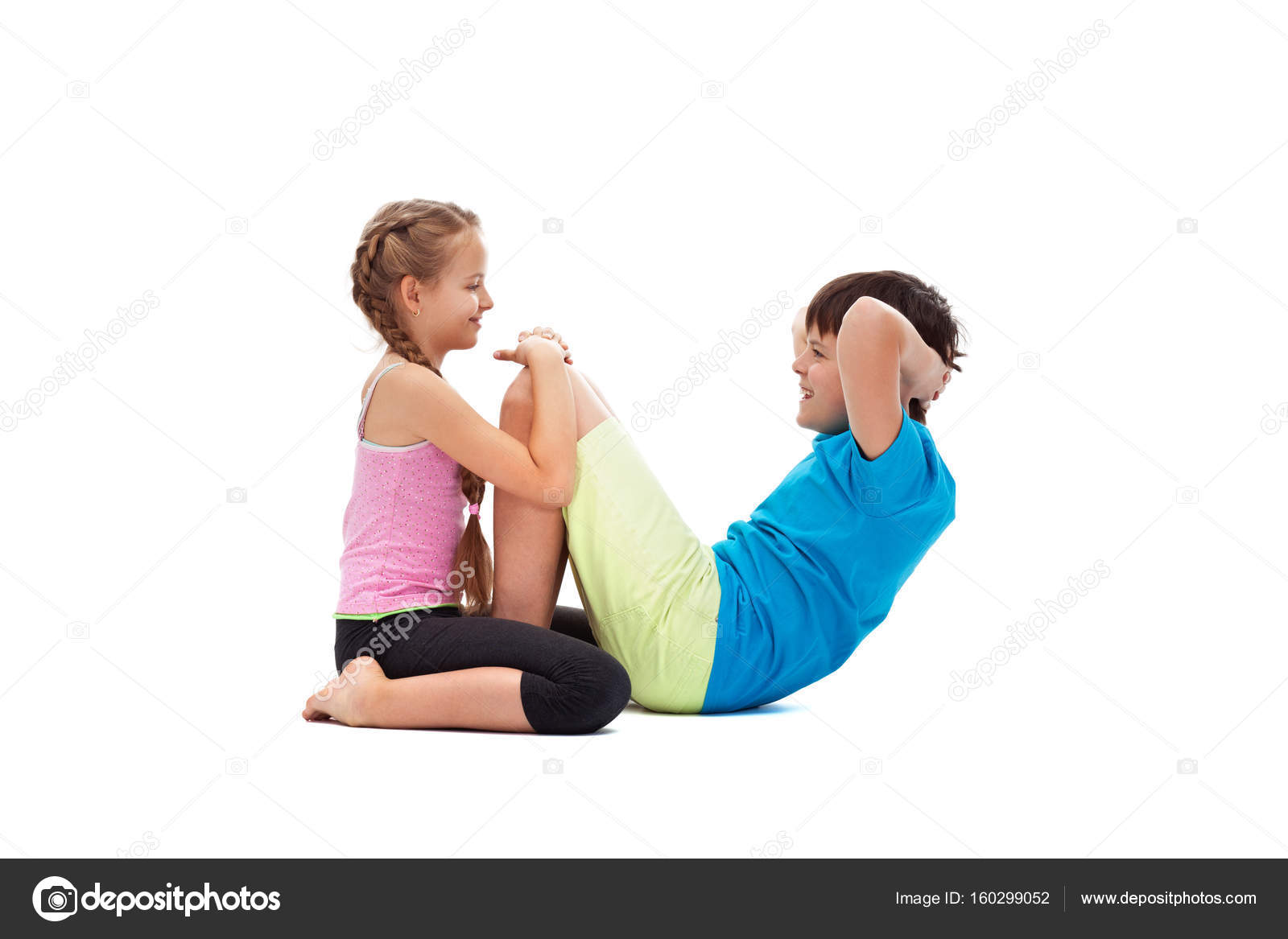 Kids Doing Sit Ups
