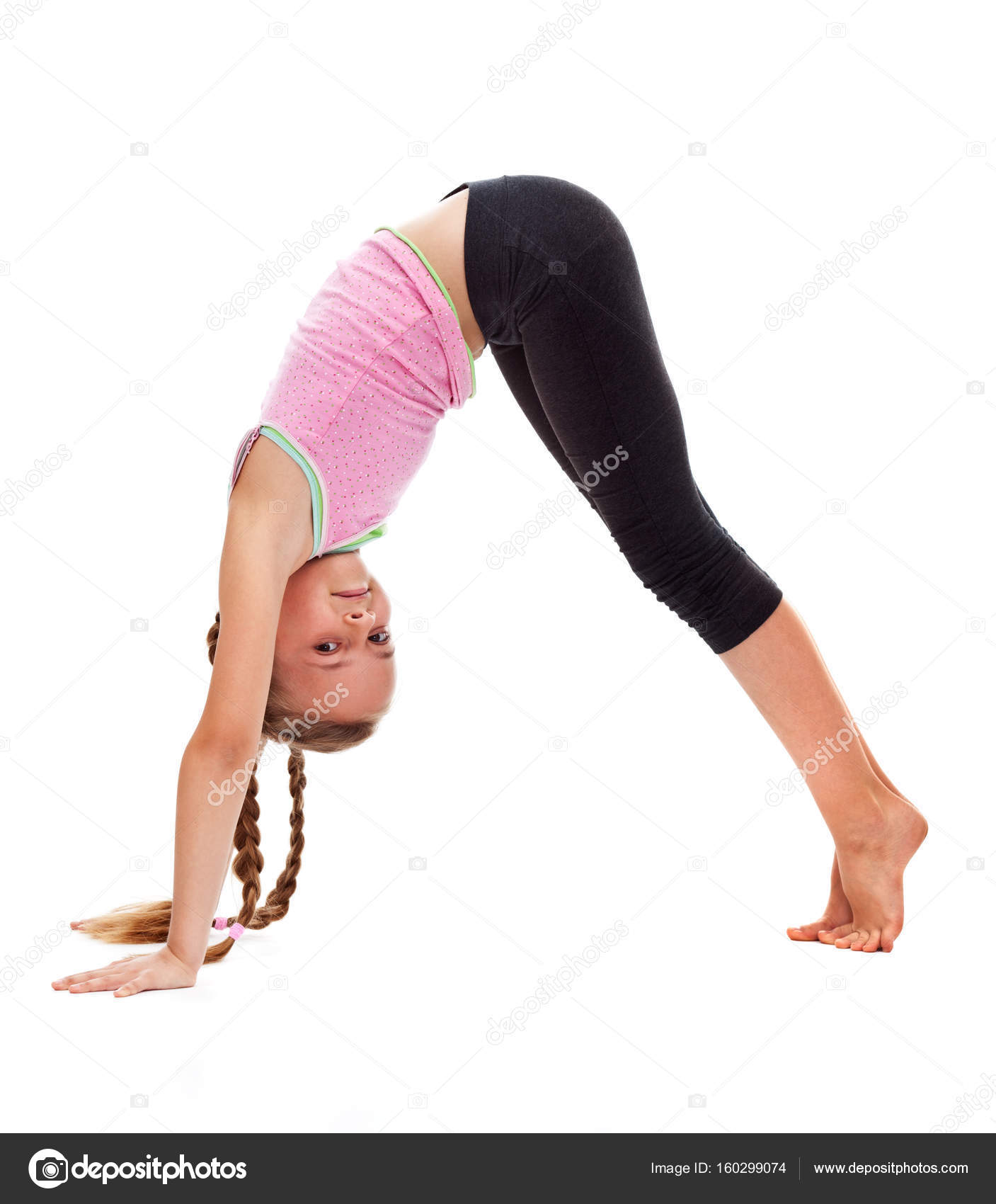 Young girl doing gymnastic floor exercises Stock Photo by ©ilona75 ...