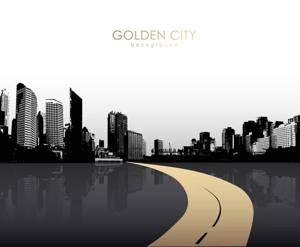 Gold city scape background Stock Photos, Royalty Free Gold city scape ...