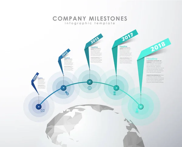 Infographic startup milestones timeline vector template. Stock Vector ...