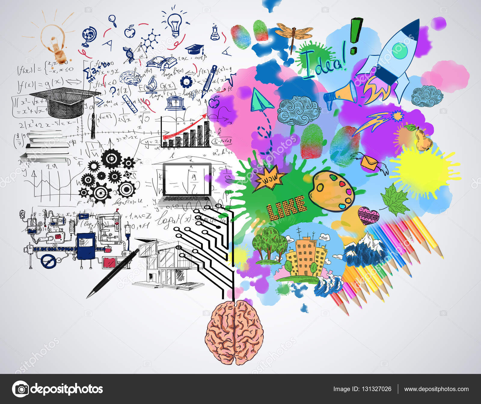 Creative and analytical thinking concept Stock Photo by ©peshkova 131327026