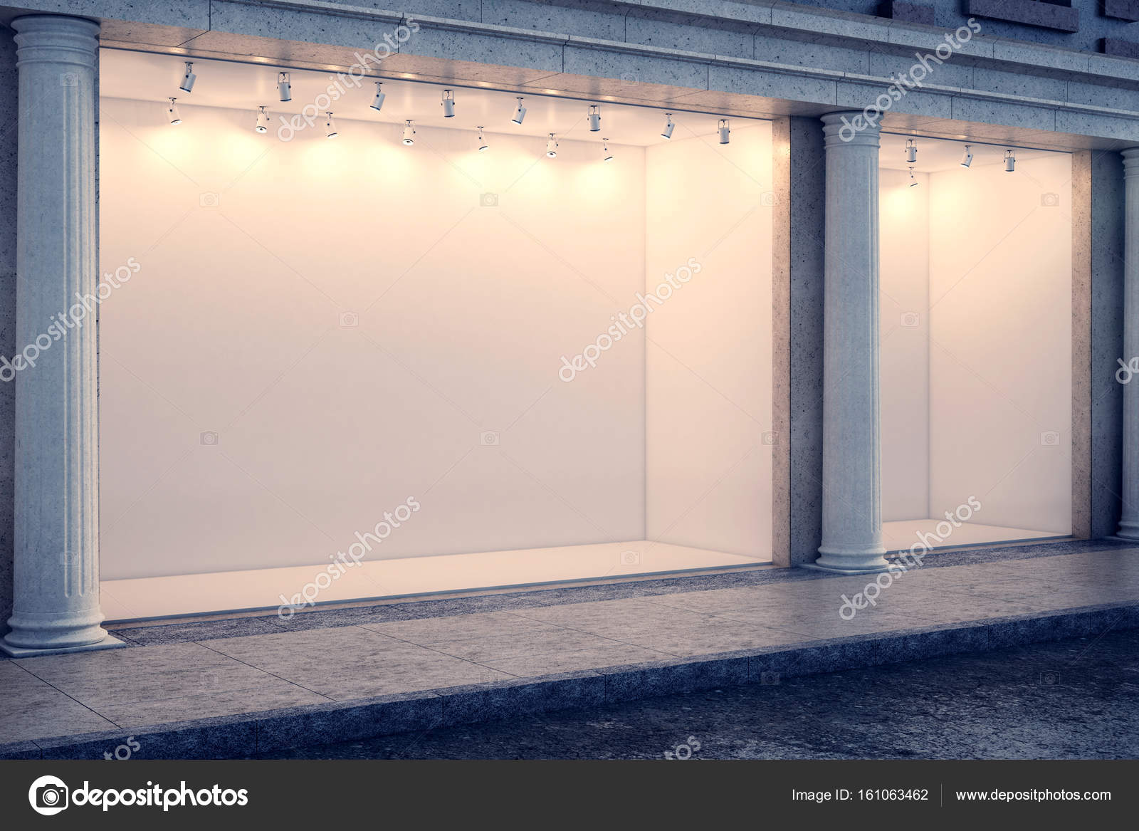 Clear storefront at night side — Stock Photo © peshkova #161063462