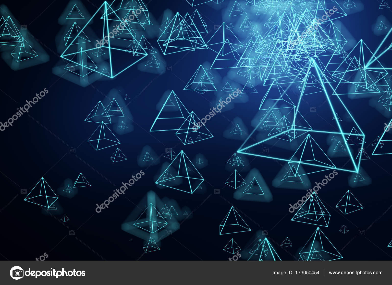Blue pyramid background — Stock Photo © peshkova #173050454