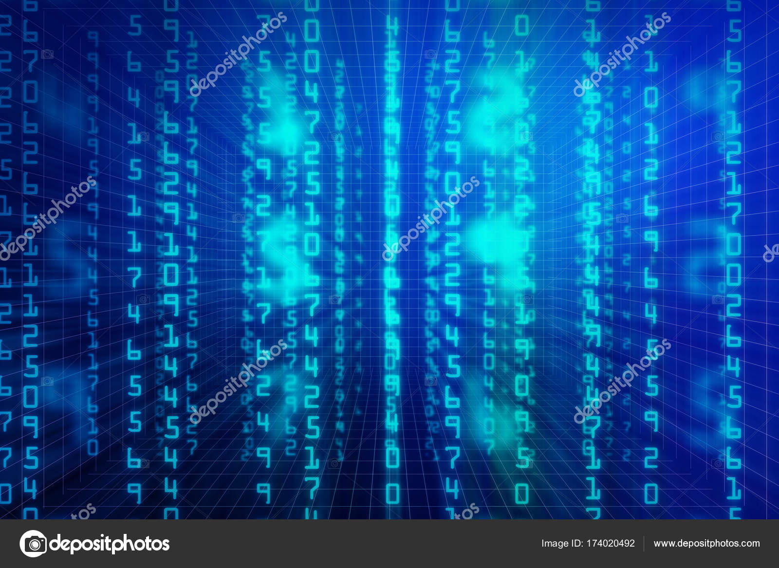Blue binary code background Stock Photo by ©peshkova 174020492