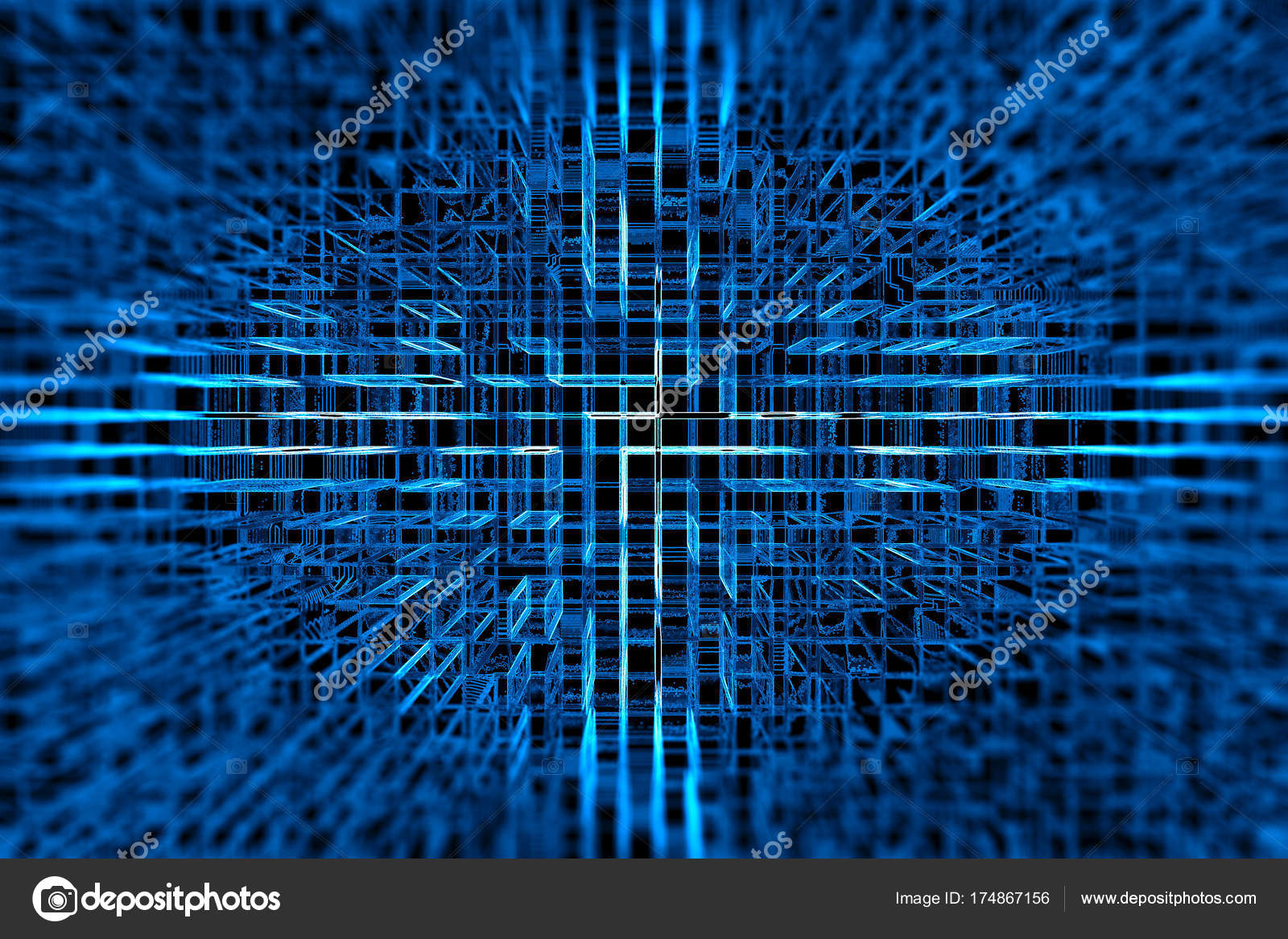 Blue digital tile background — Stock Photo © peshkova #174867156