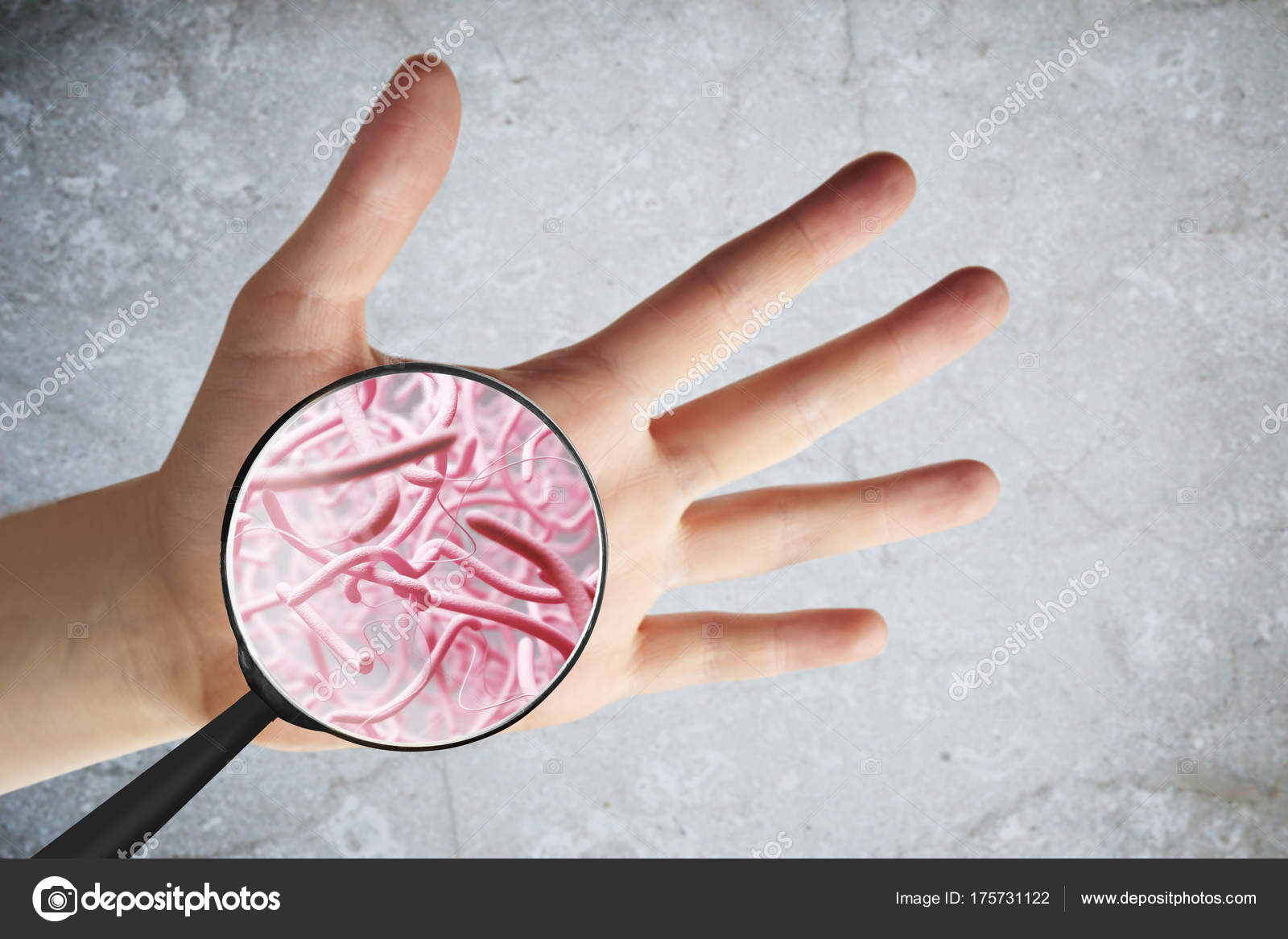 Germs On Hands Under Microscope