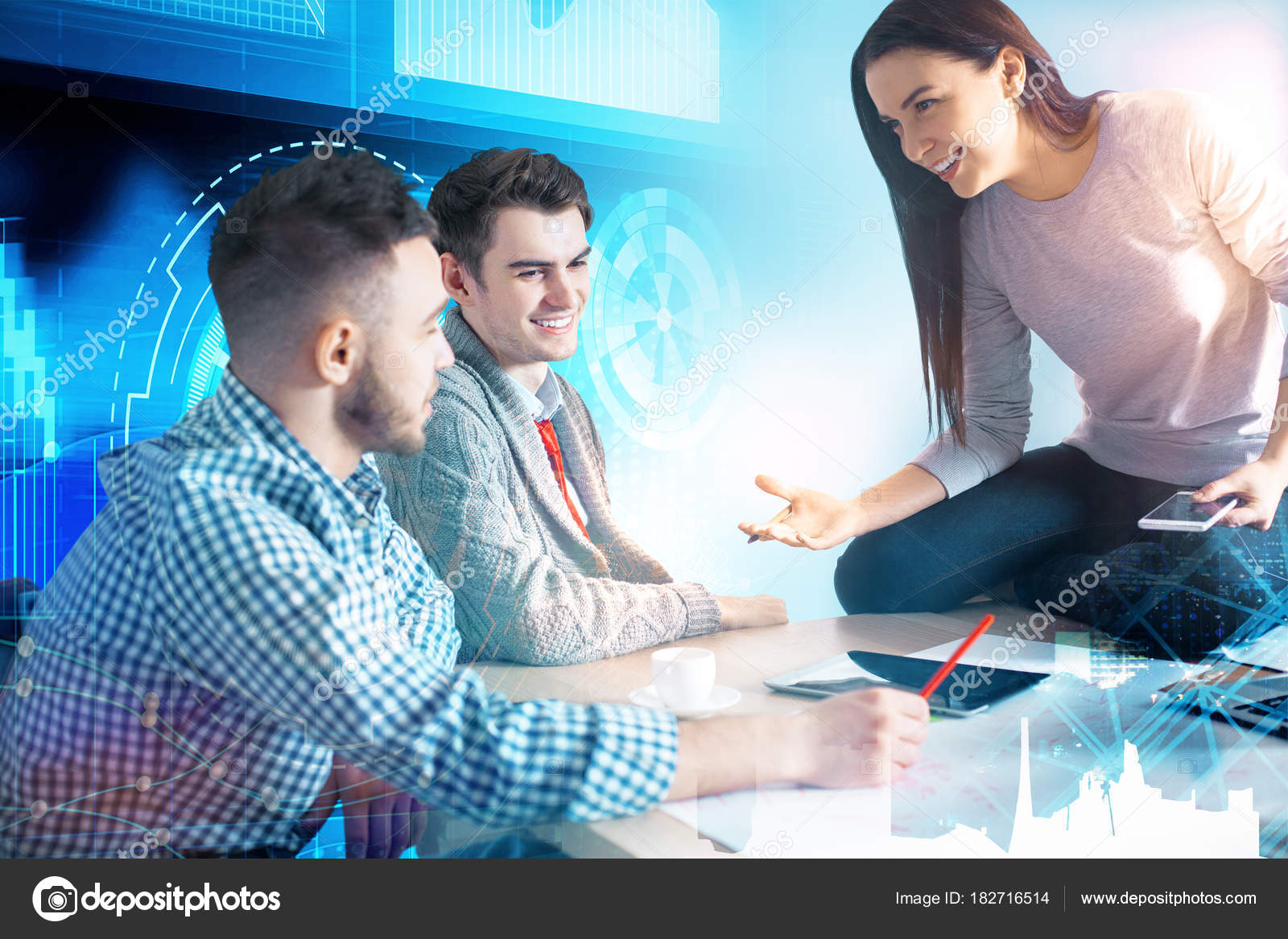 Teamwork and future concept — Stock Photo © peshkova #182716514