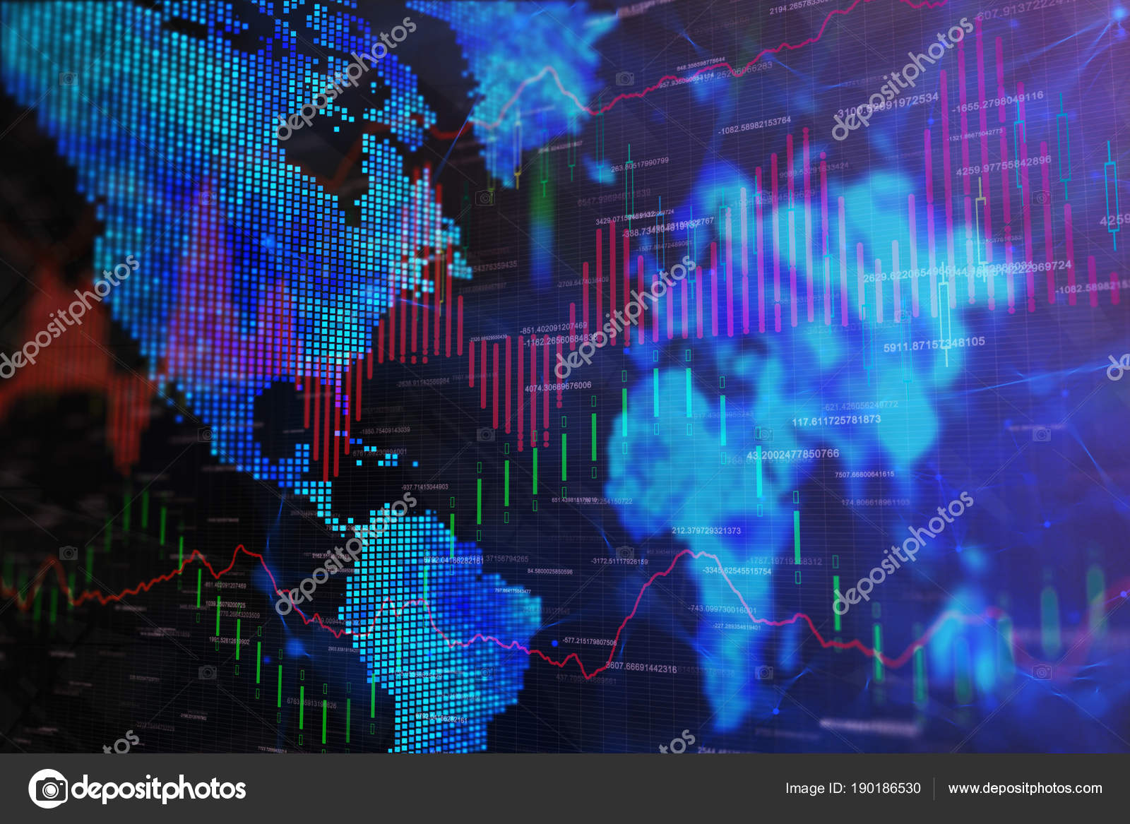 Blue forex wallpaper — Stock Photo © peshkova #190186530