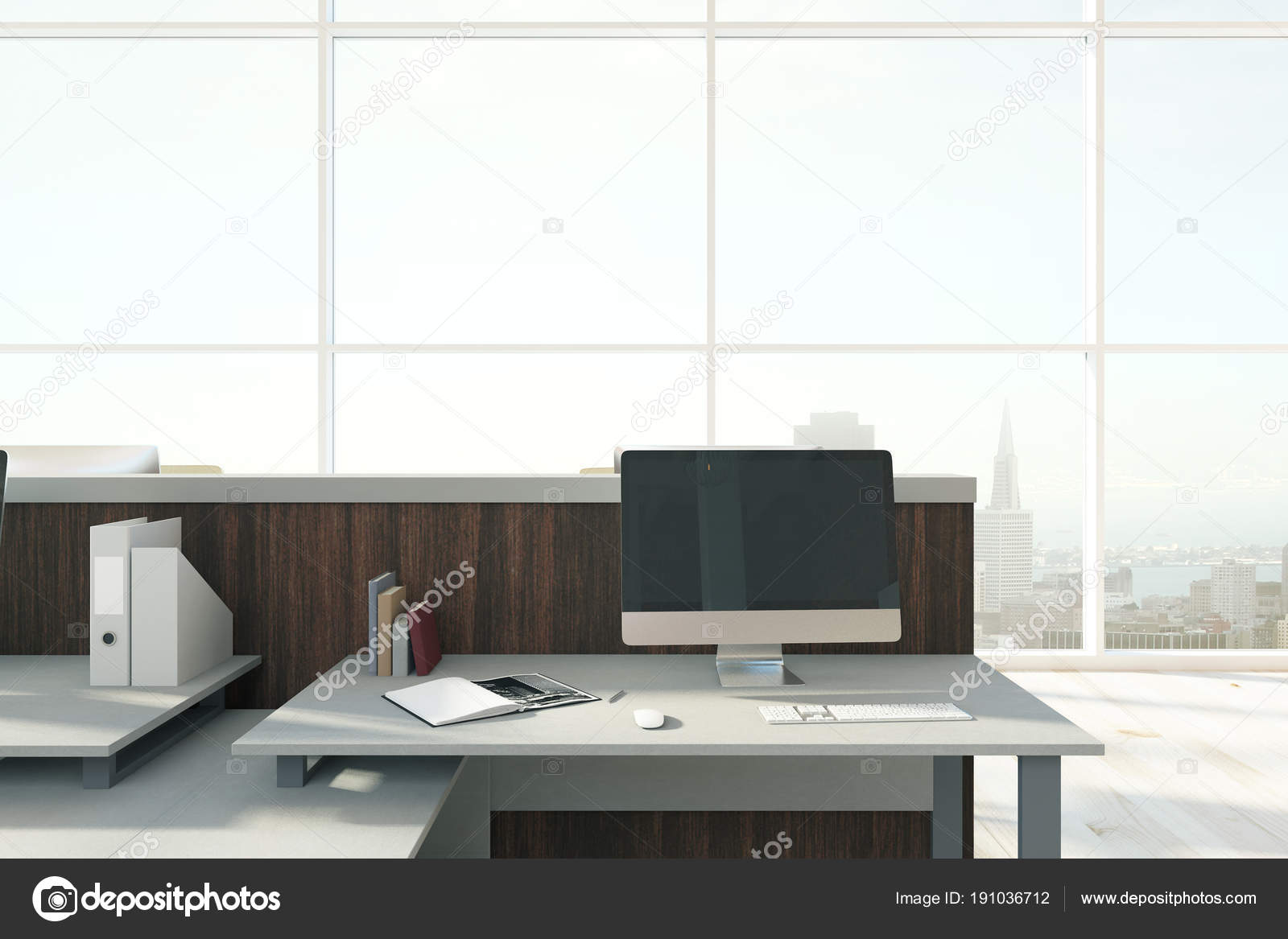 Office with empty computer — Stock Photo © peshkova #191036712