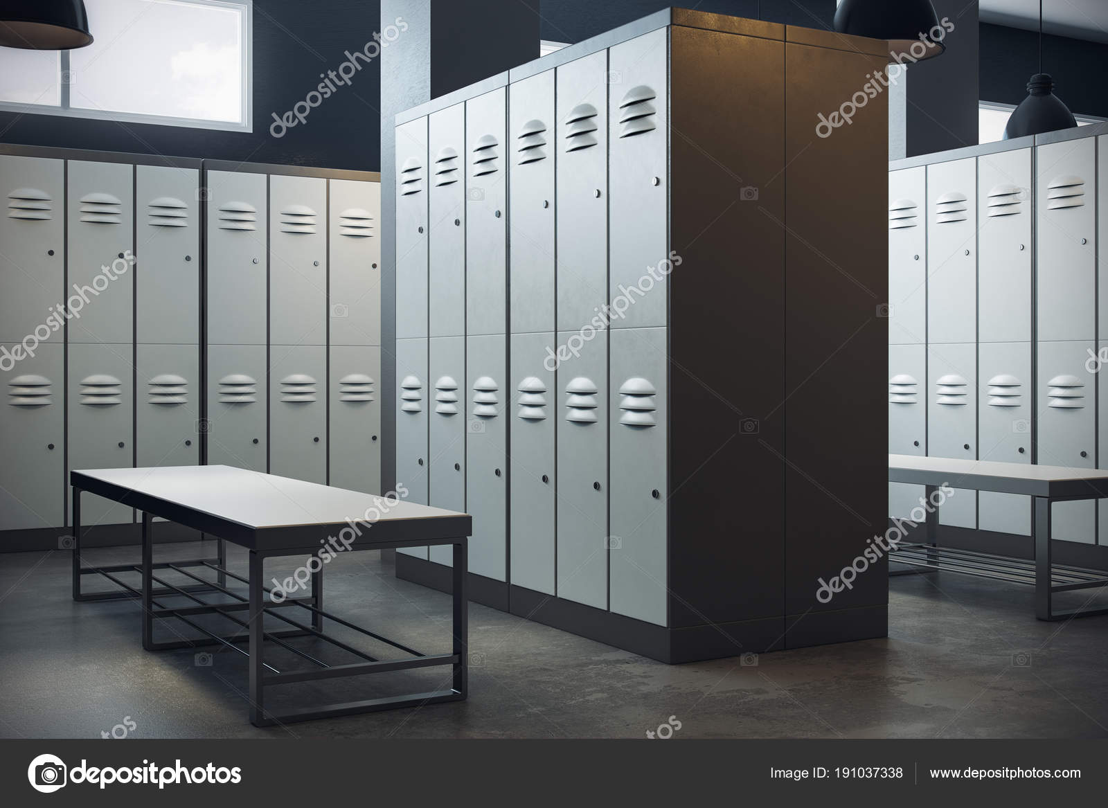 New locker room interior Stock Photo by ©peshkova 191037338