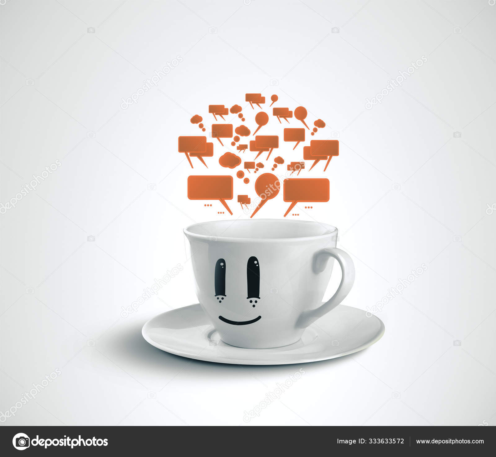 White coffee cup smiling — Stock Photo © peshkova #333633572