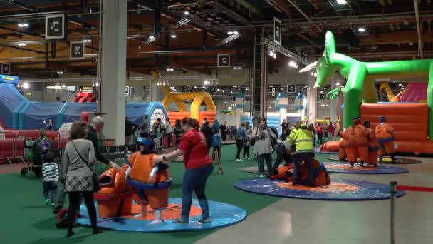 Finland s largest indoor amusement park. A lot of children with their ...