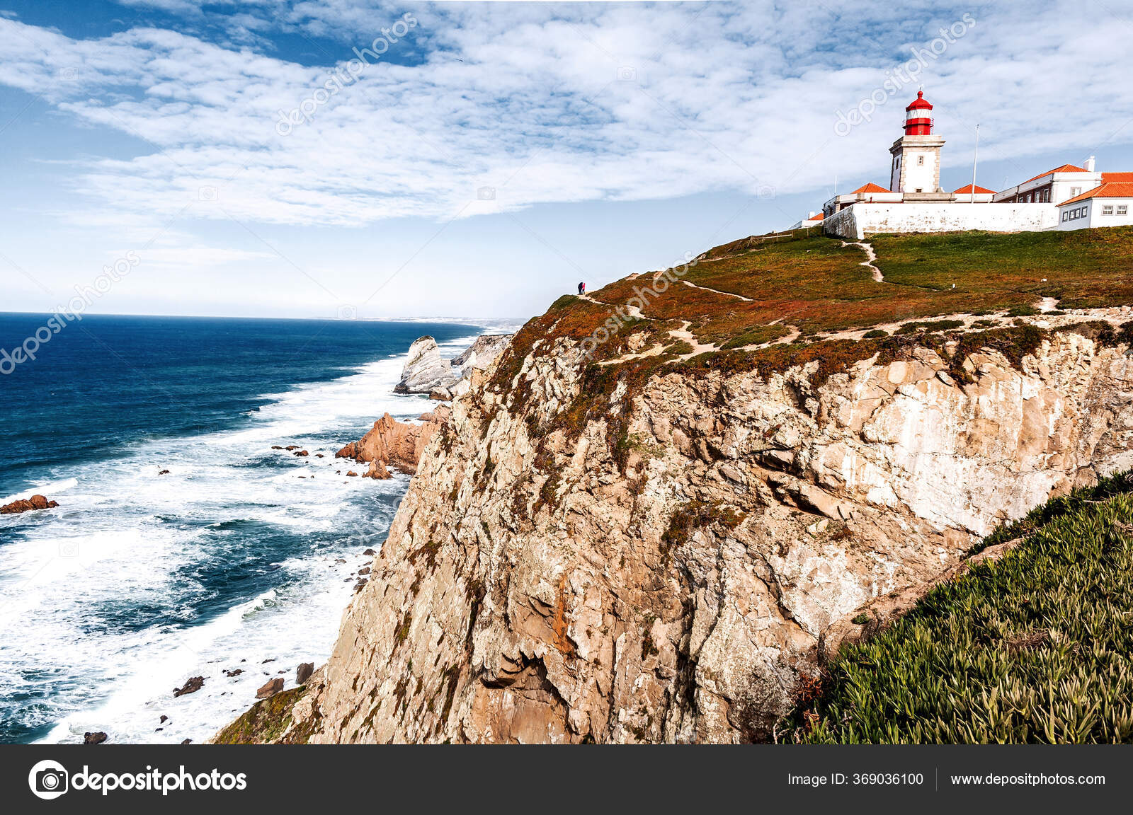 Cabo Roca Cape Roca Cape Which Forms Westernmost Point Both — Stock ...