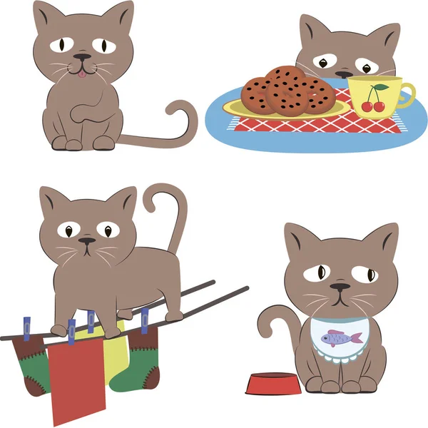 Orgulloso gato imágenes de stock de arte vectorial | Depositphotos