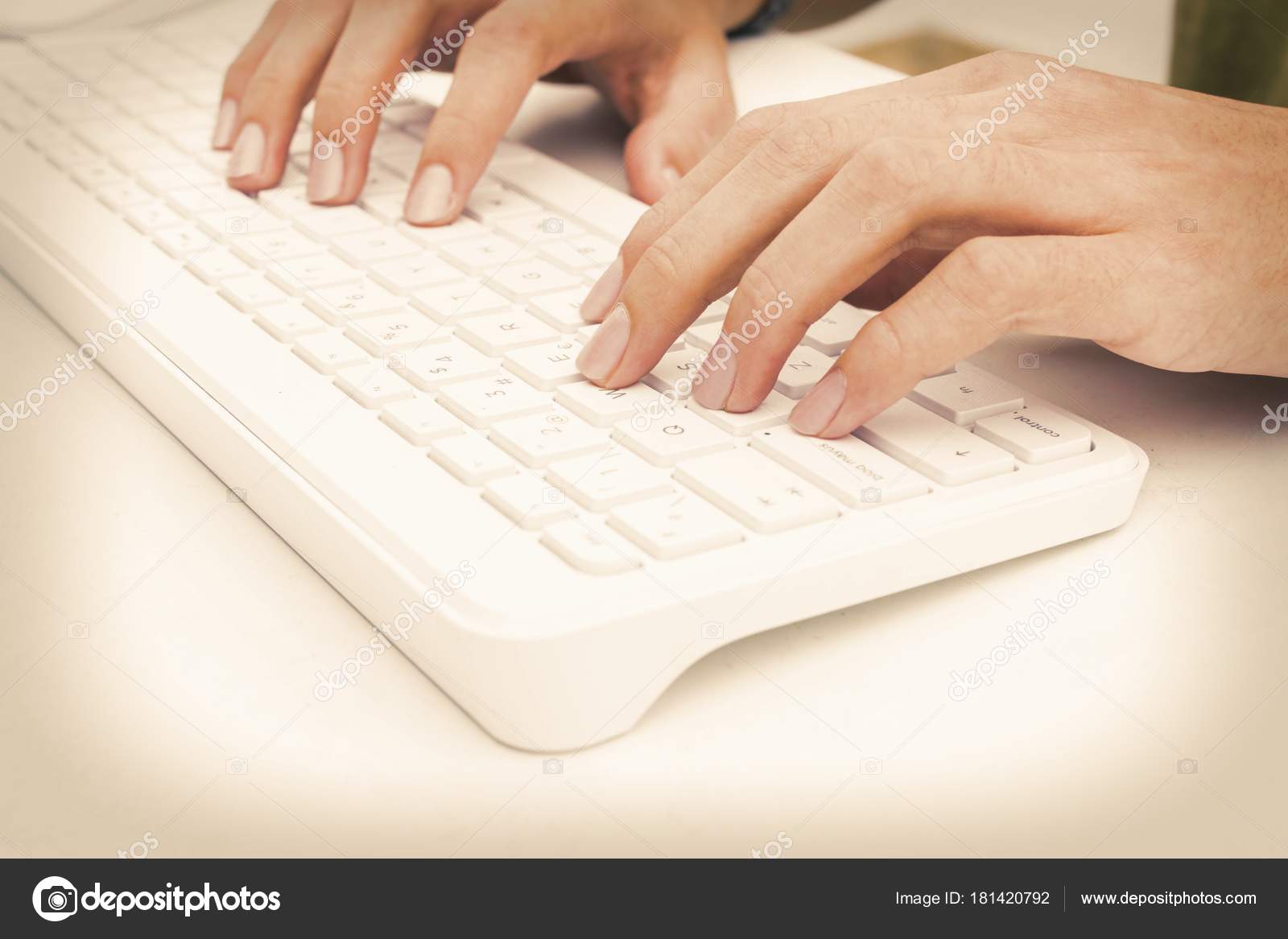 Hands Computer Keyboard — Stock Photo © carballo #181420792
