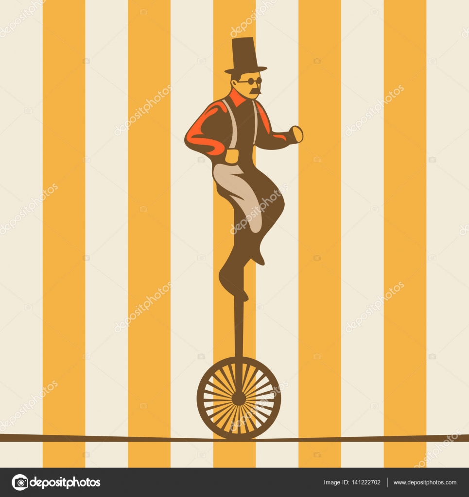 Vintage Unicycle Illustration
