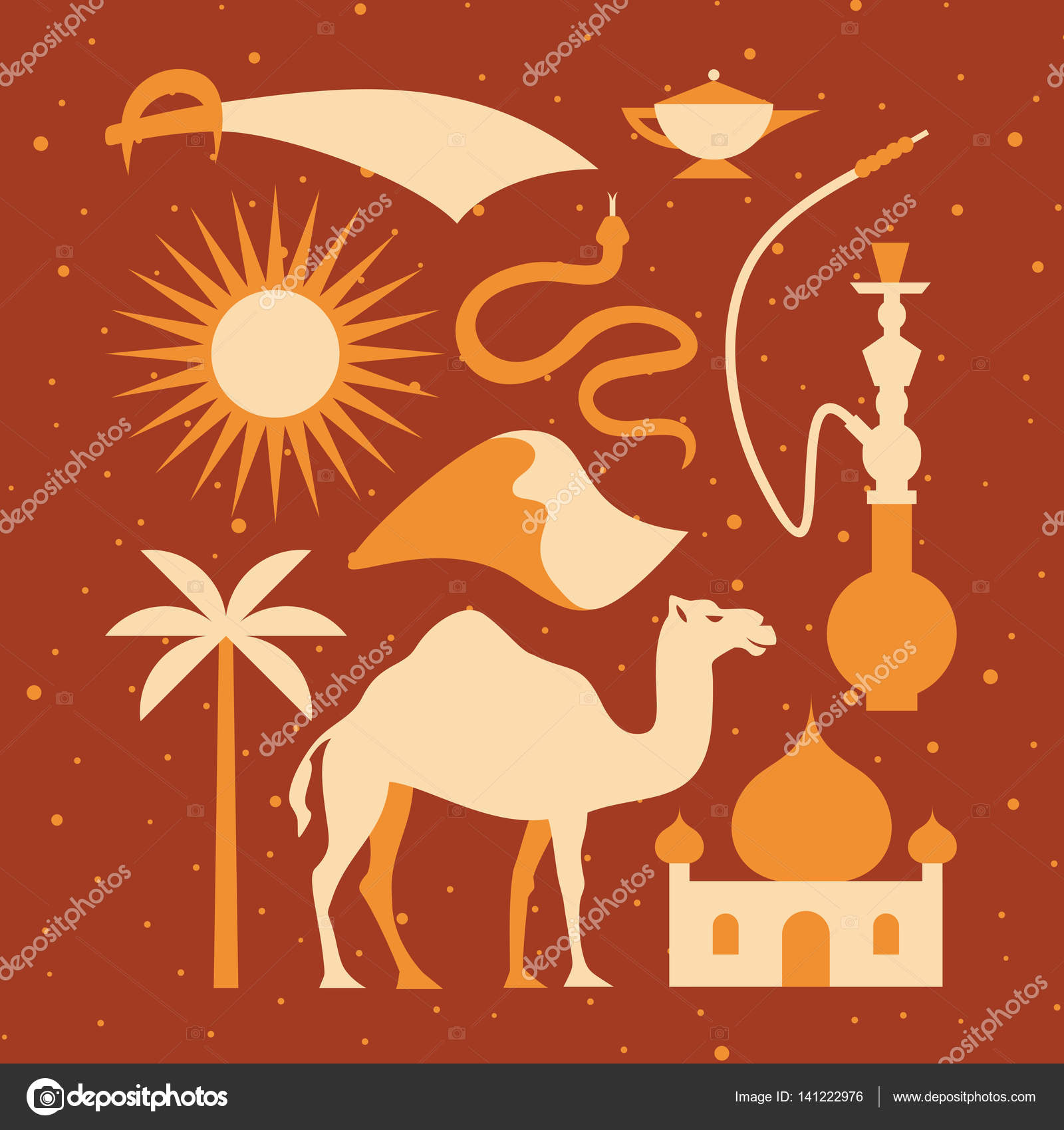 Arabian desert icon Stock Vector Image by ©smolyakov #141222976