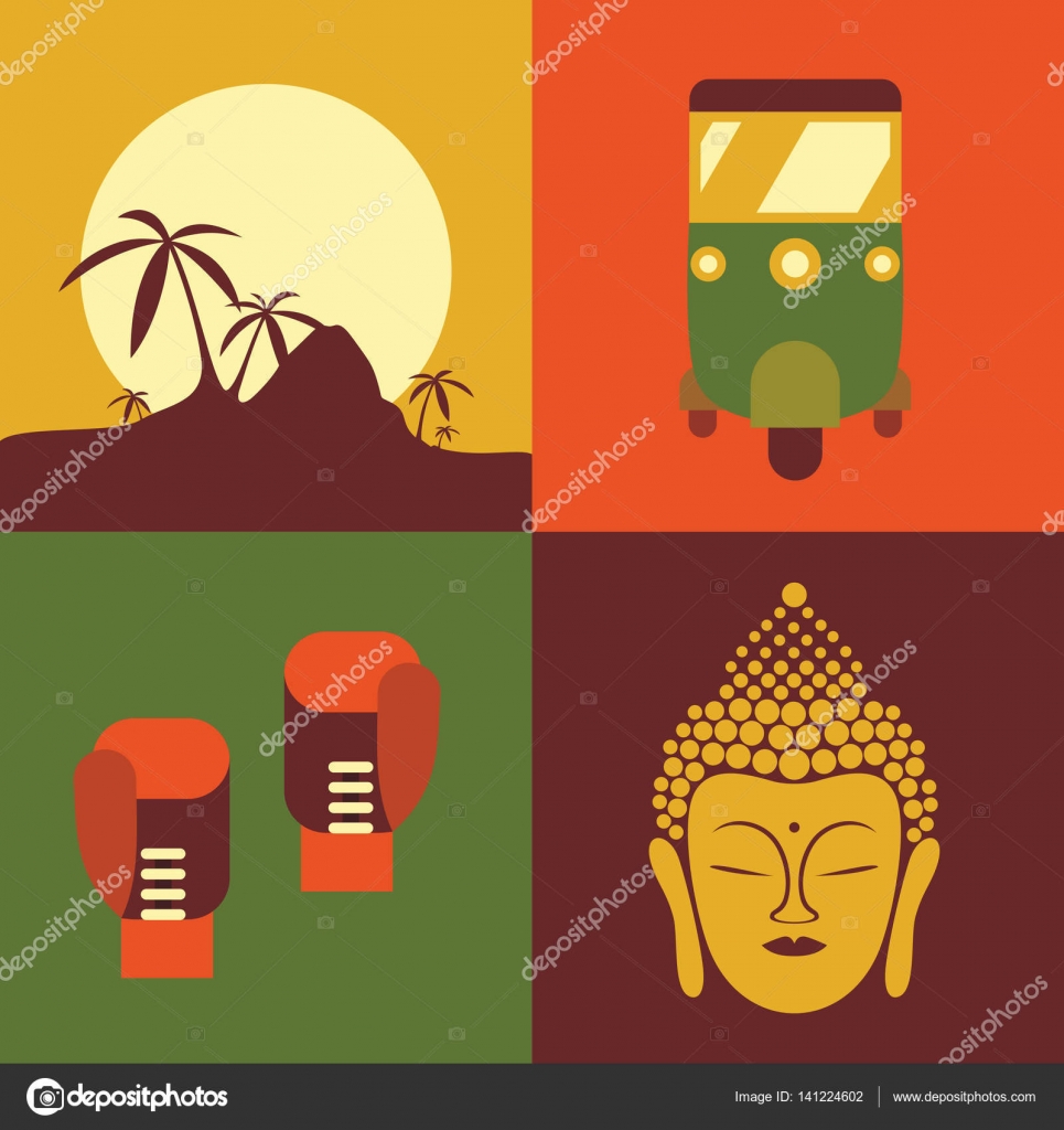 Thailand simple icons set Stock Vector Image by ©smolyakov #141224602