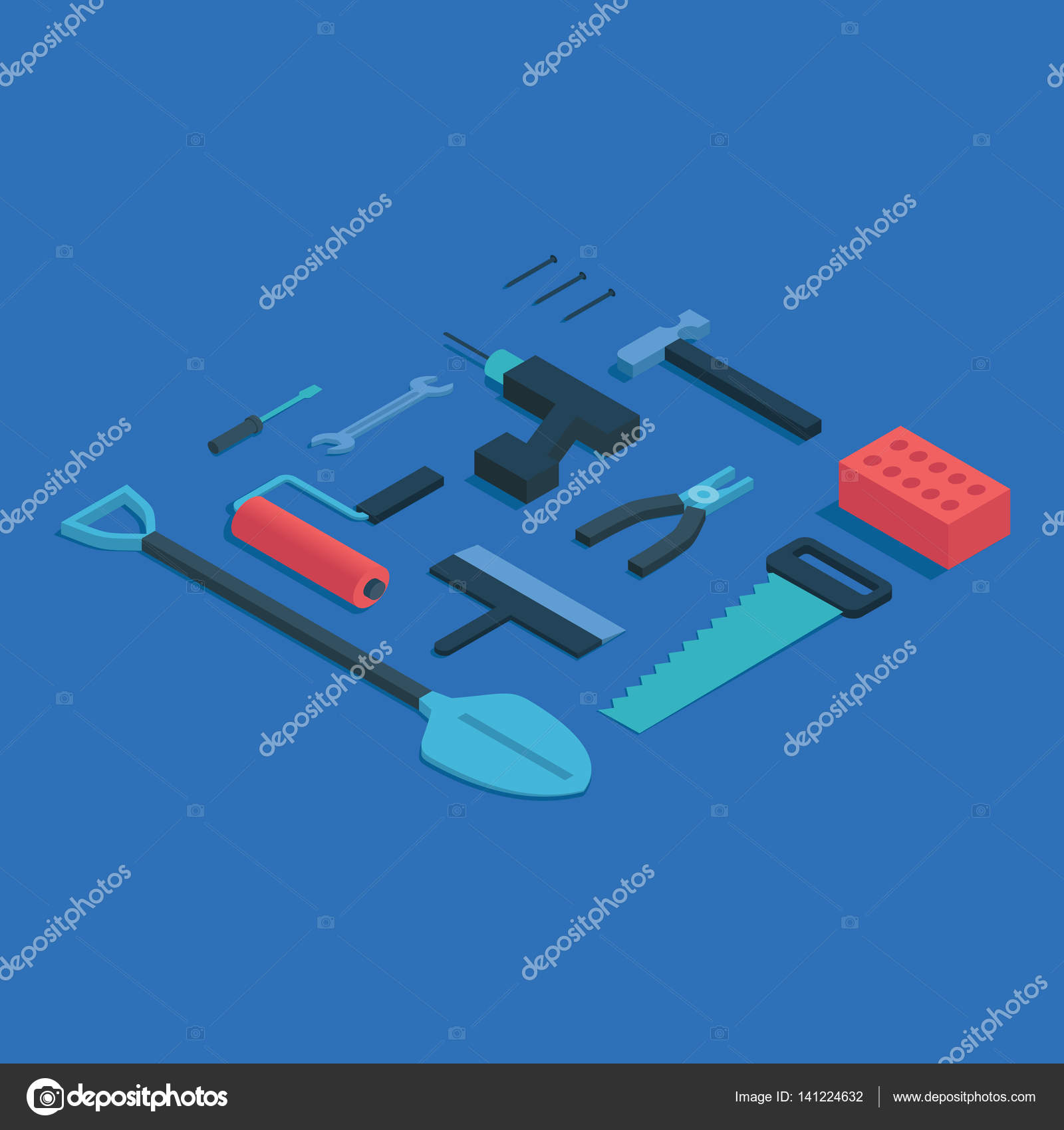 Isometric tools set Stock Vector Image by ©smolyakov #141224632