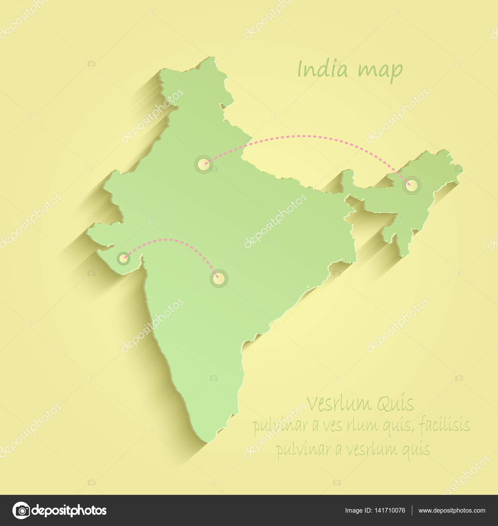 India map yellow green vector Stock Vector Image by ©Mondi.h #141710076