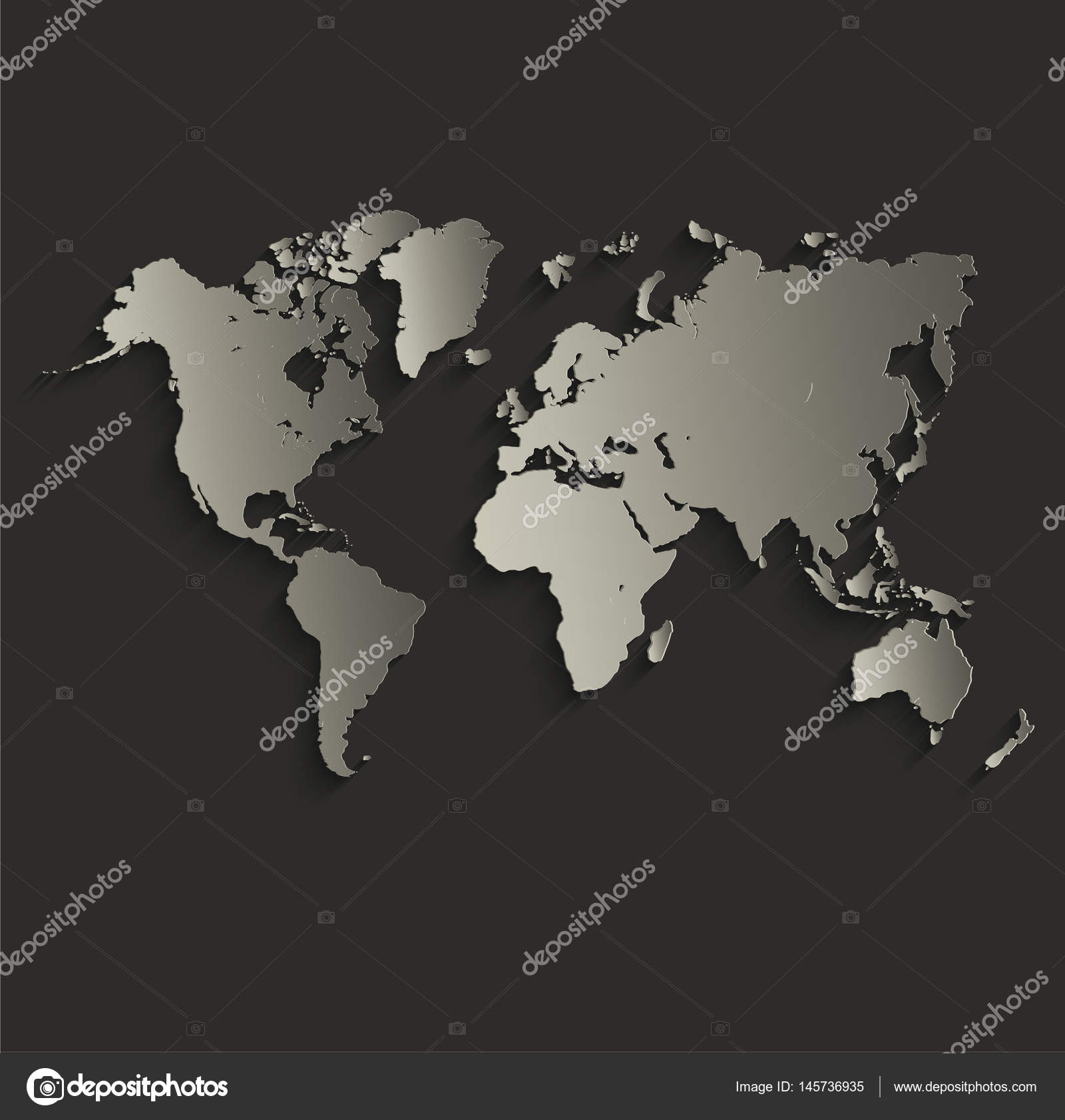 World map outline card blank black raster — Stock Photo © Mondi.h ...